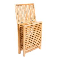 China Spacesaving Bathroom Storage Basket Laundry Hamper Bag 100% Bamboo for sale