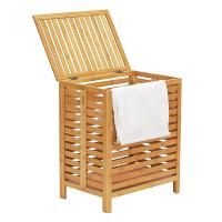 China Foldable Bamboo Bathroom Rattan Storage Laundry Hamper Clothes Basket for sale