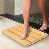 China Stable Design Non-Slip Bamboo Bathroom Mat with Customized Logo and CE / EU Certificate for sale