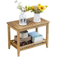 China Transform Your Shower Experience with this Bamboo Shower Bench Stool and Storage Shelf for sale
