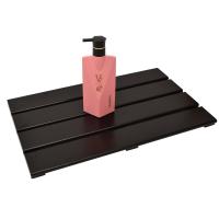 China Striped Pattern Bamboo Wood Non Slip Shower Mat 39.88 X 26.17 X 3.05CM for Bathroom for sale