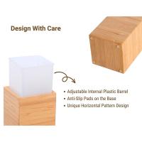China 3Pcs Natural Bamboo Soap Dispenser Set Customized for Bathroom for sale