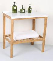 China 100% Natural Bamboo Vanity Cabinet Sink Unit Small Furniture Custom for sale