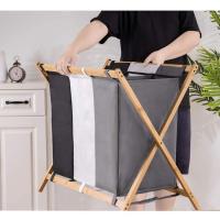 China Eco Friendly Bathroom Storage Basket Bamboo Laundry Hamper With Lid for sale