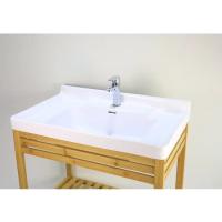 China Sustainable Bathroom Bamboo Vanity Sink Cabinet Customized for sale