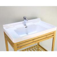 China Sustainable Bathroom Bamboo Vanity Sink Cabinet Customized for sale