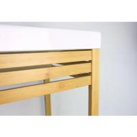 China Sustainable Bathroom Bamboo Vanity Sink Cabinet Customized for sale