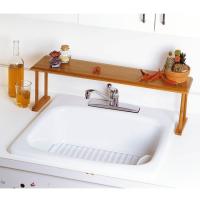 China Multi Function Dish Drying Rack Over Wood Kitchen Sink Shelf Organizer for Sustainable for sale