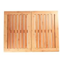 China 100% Natural Bamboo Floor Mat Bathroom For Shower Waterproof for sale