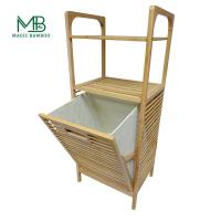 China Natural Bamboo Laundry Basket Storage Bin Hamper Dirty Clothes for sale