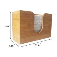 China EU Certificate Natural Bamboo Tissue Box Cover Holder Bathroom for sale