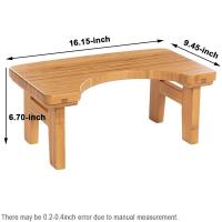 China EU Certified Toilet Bamboo Wood Bathroom Step Stool For Kids for sale