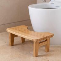 China EU Certified Toilet Bamboo Wood Bathroom Step Stool For Kids for sale