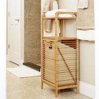 China Natural Bamboo Laundry Basket Storage Bin Hamper Dirty Clothes for sale