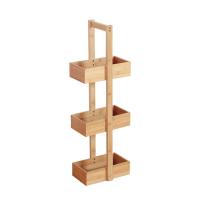 China Contemperary Standing Bamboo Storage Rack Shelf Storage 3 Tier for sale