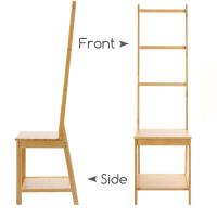 China Multifunctional Bamboo Bathroom Towel Shelf Rail Floorstanding Storage for sale