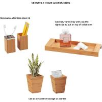 China Sustainable Bamboo Bathroom Organizer Storage Unit Custom for sale