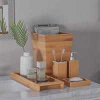 China Sustainable Bamboo Bathroom Organizer Storage Unit Custom for sale