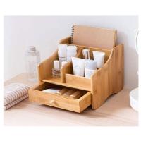 China Functional Style Bamboo Makeup Storage With Drawers for Office and Jewelry Supplies for sale