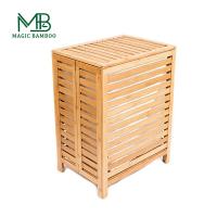 China Foldable Bamboo Washing Basket Laundry Hamper Storage Multifunctional for sale