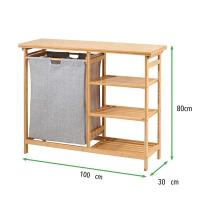 China 3 Tier Bamboo Free Standing Shelves Clothes Rack Organizer ODM for sale
