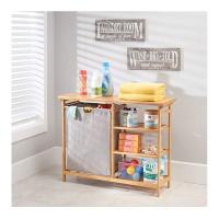 China 3 Tier Bamboo Free Standing Shelves Clothes Rack Organizer ODM for sale