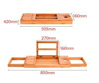 China Extra Large Expandable Bathtub Tray Laptop Ipad Holder 2 In 1 100% Bamboo for sale
