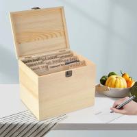 China Modern BAMBOO Greeting Card Organizer Box With Dividers And Lid Stylish Design for sale