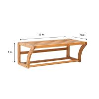 China ODM Sustainable Bamboo Towel Rail Rack Wall Mounted Shelf for sale