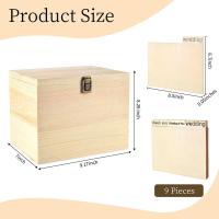 China Modern BAMBOO Greeting Card Organizer Box With Dividers And Lid Stylish Design for sale