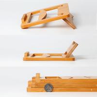 China Foldable Adjustable Bamboo Laptop Stand Tablet Holders Oem for sale