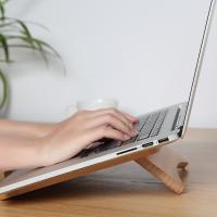 China Foldable Adjustable Bamboo Laptop Stand Tablet Holders Oem for sale