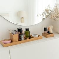 China Efficiently Organize Your Bathroom with 6-Piece Bamboo Vanity Tray Set 38x10.5x10.1cm for sale