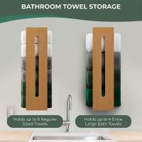 China Wooden Bamboo Bathroom Storage Rack Towel Shelf Eco Friendly for sale