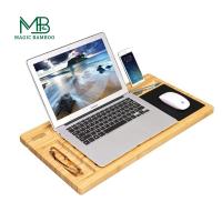 China Sustainable Portable Bamboo Laptop Desk Tray Stand Single Tier for sale