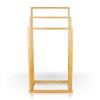 China Large Three Tier Bamboo Drying Rack Towel Storage For Bathroom Custom for sale