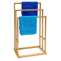 China Large Three Tier Bamboo Drying Rack Towel Storage For Bathroom Custom for sale