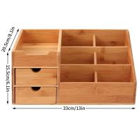 China Living Room Jewelry Storage Cabinet Dressing Table Top Bamboo Cosmetics Display Table for sale