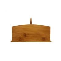 China Custom Size Accepted Bamboo Desktop Organizer Station Box Storage Holder with Handle for sale