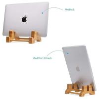 China Natural Bamboo Adjustable Laptop Stand Office Furniture ODM for sale