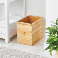 China Bamboo Paper Towel Roll Storage Container Organizer for Bathroom for sale