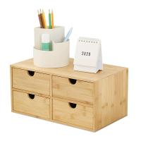 China Sustainable Living Sustainable Injection Bamboo Storage Box with 2 Tier Drawers Direct for sale