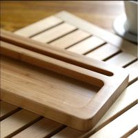 China Natural Portable Bamboo Laptop Desk Phone Holder Stand Docking Station for sale