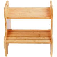China Toddlers Kids shower Bathroom Footstool For Shaving Legs Bamboo Wood for sale
