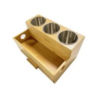 China Natural Bamboo Hair Styling Tool Organizer For Makeup Bathroom for sale