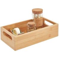 China Bamboo Storage Bin with Handles Multifunctional and Customer Logo Storage Solution for sale