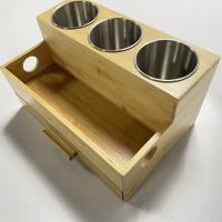 China Natural Bamboo Hair Styling Tool Organizer For Makeup Bathroom for sale