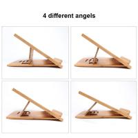 China Affordable Sustainable Bamboo Foldable Laptop Holder for Desk Portable in Living Room for sale
