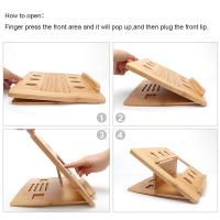China Affordable Sustainable Bamboo Foldable Laptop Holder for Desk Portable in Living Room for sale