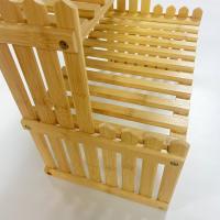 China Storage Holder Container Bamboo Tabletop Plant Stand Natural 2-Layer for Small Plants for sale
